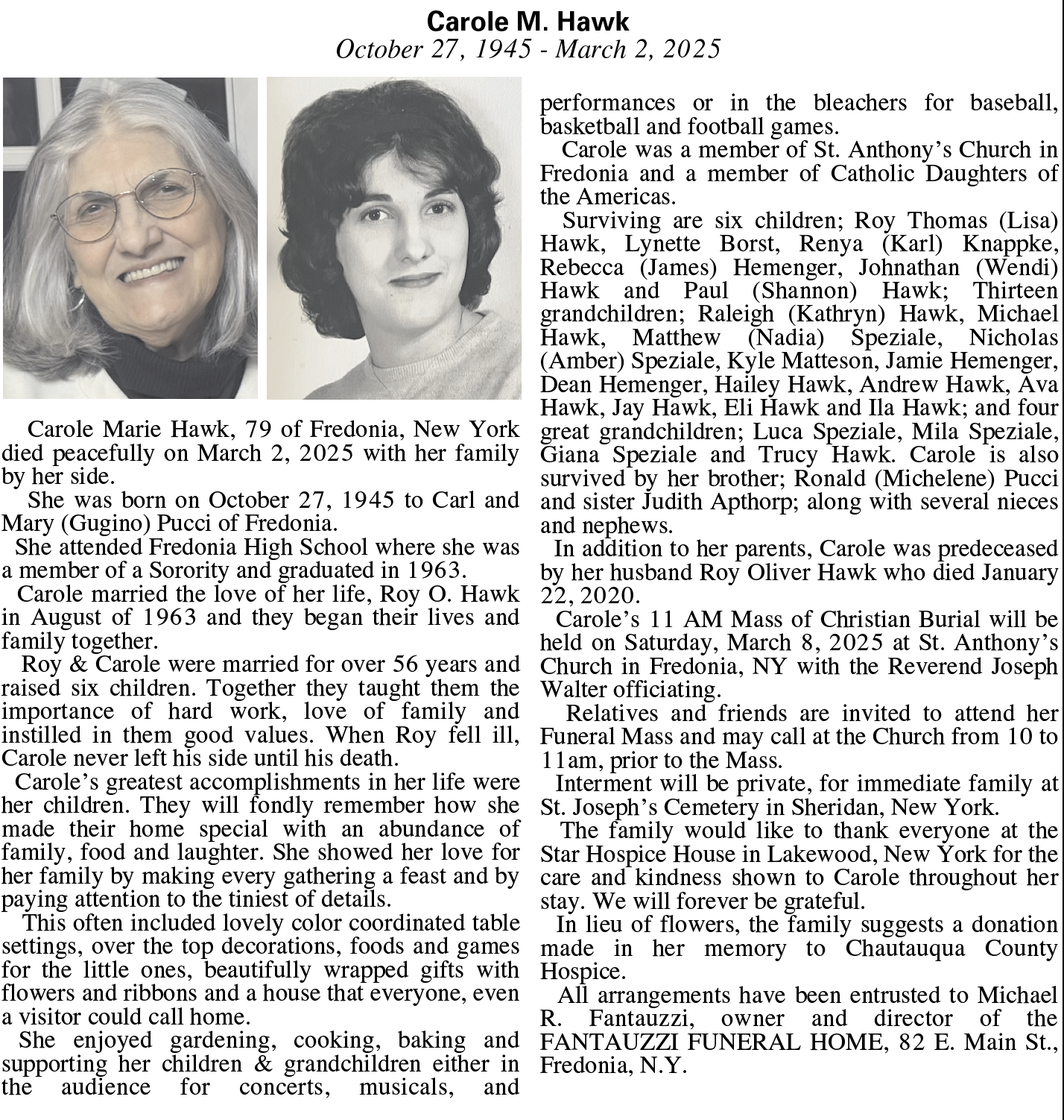 Carole M. Hawk | News, Sports, Jobs - Post Journal